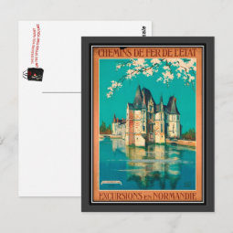 Vintage travel France, Normandy - Postcard | Zazzle