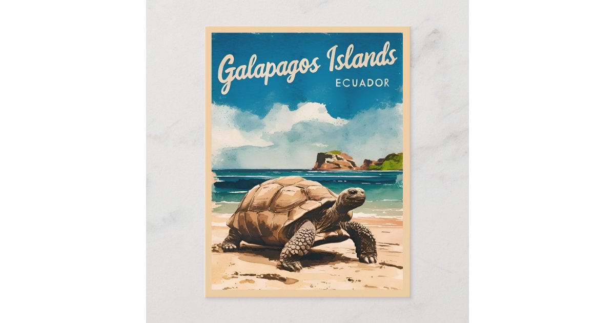 Vintage Travel Galapagos Islands Ecuador Retro Postcard | Zazzle