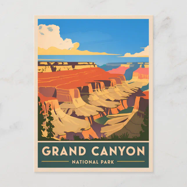 Vintage Travel Grand Canyon National Park Retro Postcard | Zazzle