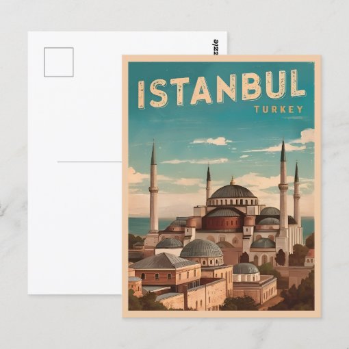 Vintage Travel Istanbul Turkey Retro Scenic Postcard | Zazzle