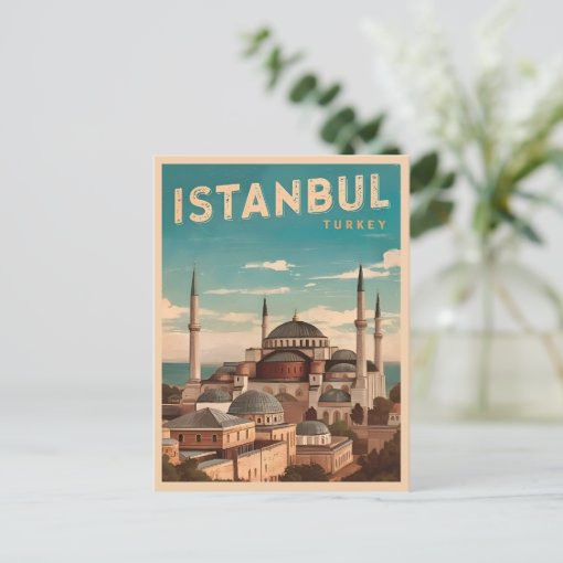 Vintage Travel Istanbul Turkey Retro Scenic Postcard | Zazzle
