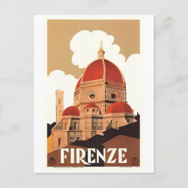 Vintage travel Italy, Florence - Postcard | Zazzle