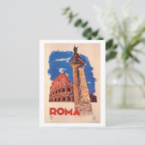 Vintage travel Italy, Rome - Postcard | Zazzle
