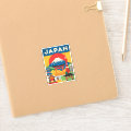 Vintage Travel Japan Mount Fuji Sunset Retro Sticker | Zazzle