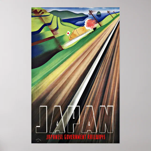 Vintage Travel Japan Railways Poster | Zazzle