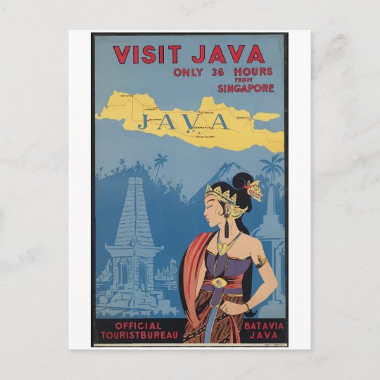 Vintage Travel Java Indonesia Postcard | Zazzle.com