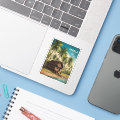 Vintage Travel Kerala India Retro Scenic Sticker | Zazzle