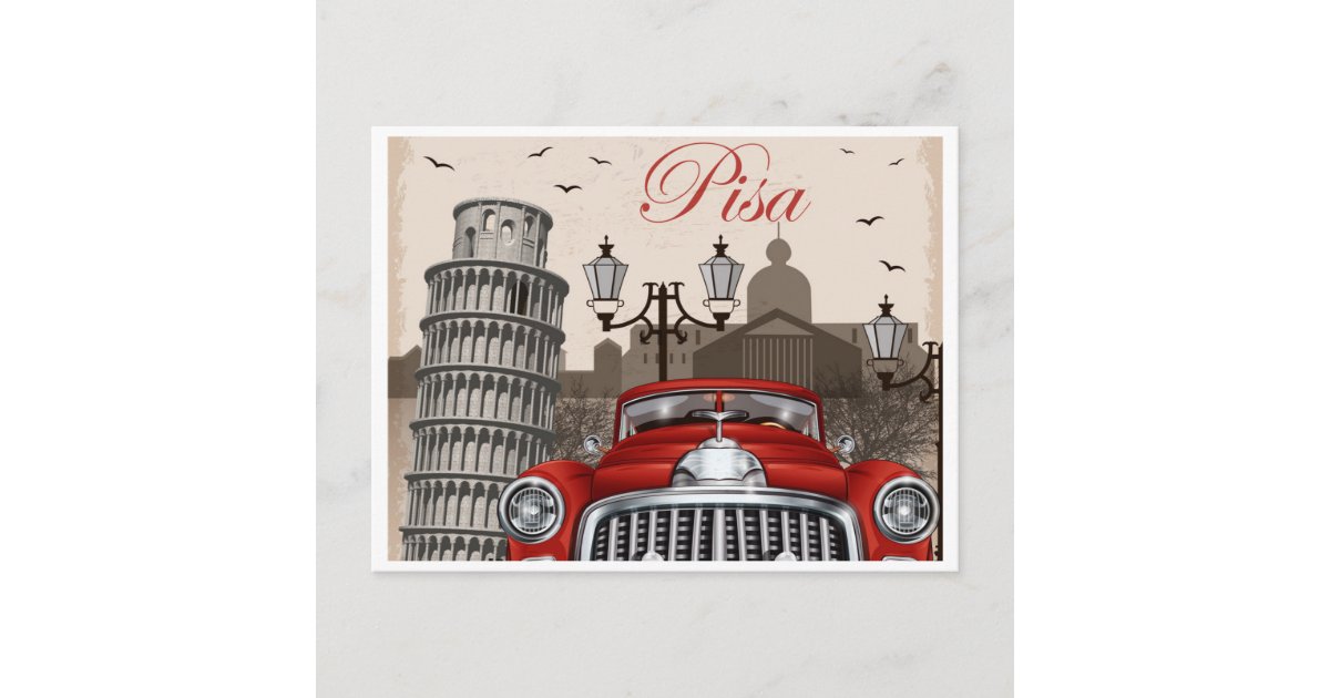 Vintage Travel Leaning Tower of Pisa Retro italy Postcard | Zazzle