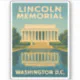 Vintage Travel Lincoln Memorial Washington DC Sticker | Zazzle