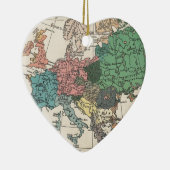 Vintage Travel Map Ceramic Ornament | Zazzle