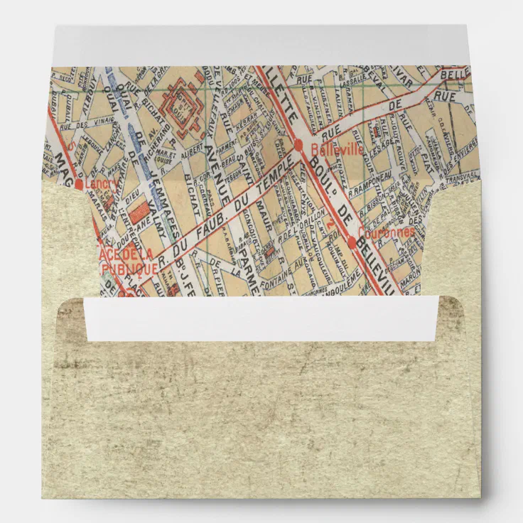 Vintage Travel Map Envelopes | Zazzle