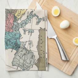 Vintage Travel Map Towel | Zazzle