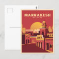 Vintage Travel Marrakesh Morocco Retro Scenic Postcard | Zazzle