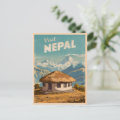 Vintage Travel Nepal Himalayas Retro Scenic Postcard | Zazzle