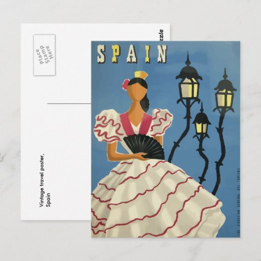 Vintage travel postcard poster Spain | Zazzle