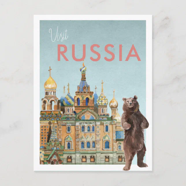 Vintage Travel Postcard | Russia | Zazzle