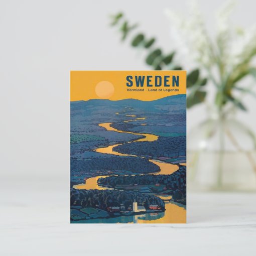 Vintage Travel Postcard - SWEDEN | Zazzle