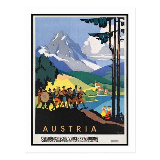 Vintage Travel Poster,Austria Postcard | Zazzle.com