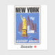 Vintage Travel Poster For Allegheny Airlines Sticker | Zazzle