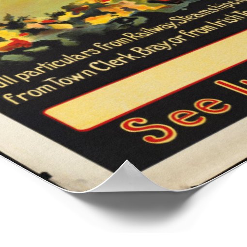 Vintage Travel Poster for Bray, Ireland | Zazzle