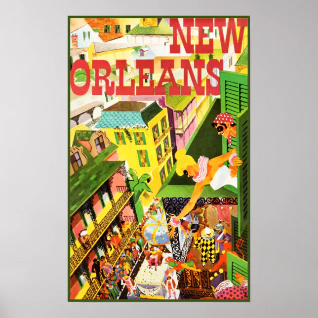 Vintage travel poster for New Orleans | Zazzle
