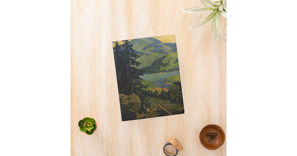 Vintage Travel Poster For The Adirondack Mountains Mini Binder | Zazzle