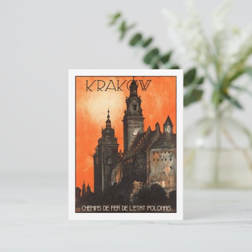 Vintage Travel Poster,Krakow Postcard | Zazzle