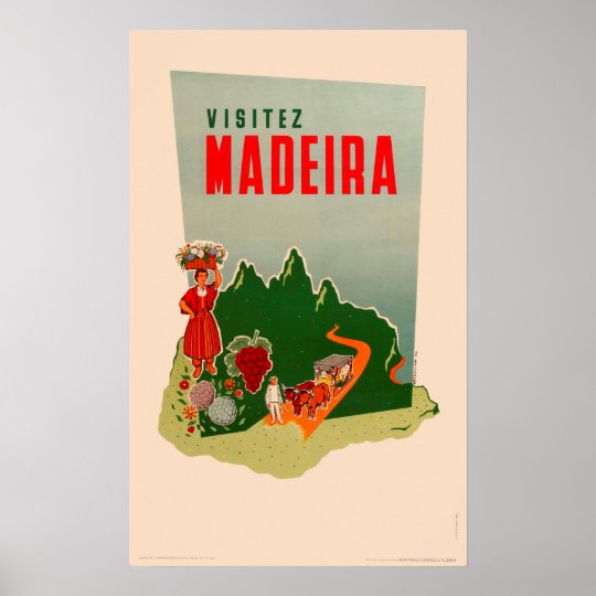 Vintage Travel Poster - Madeira | Zazzle.com
