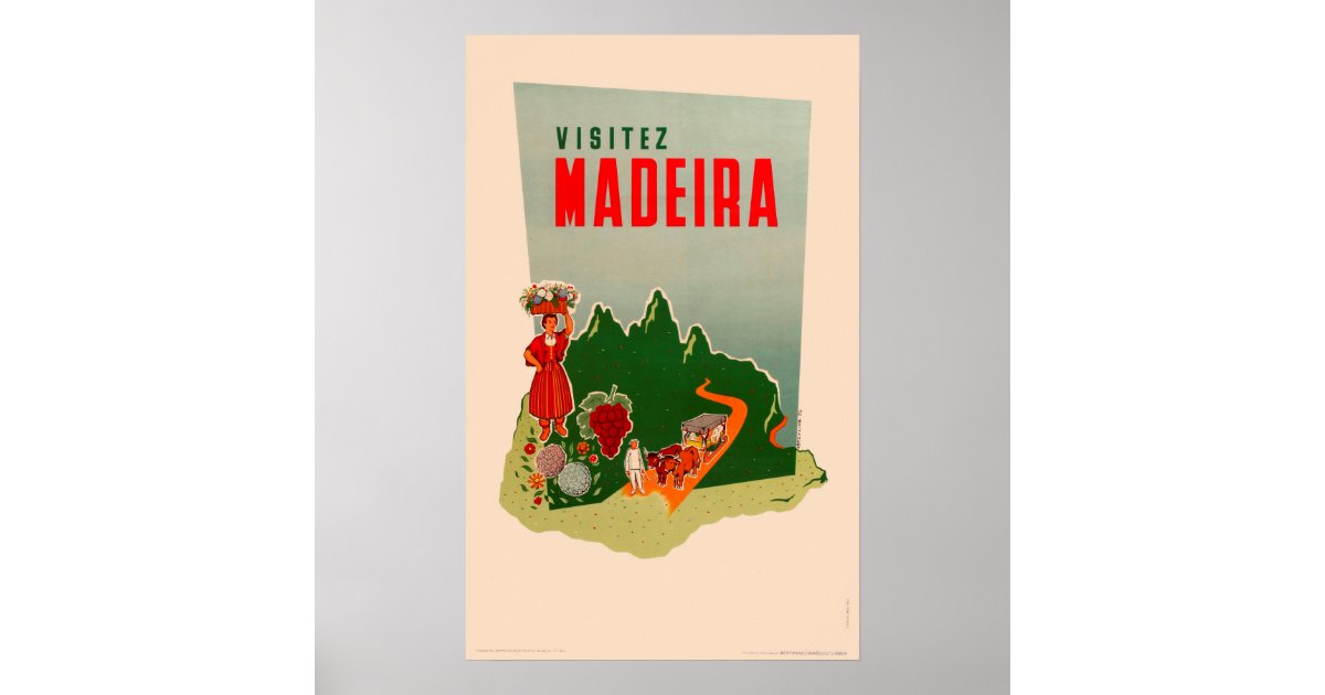 Vintage Travel Poster - Madeira | Zazzle