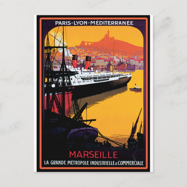 Vintage Travel Poster: Mediterranean Postcard | Zazzle