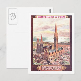 Vintage Travel Poster,Normandy Postcard | Zazzle