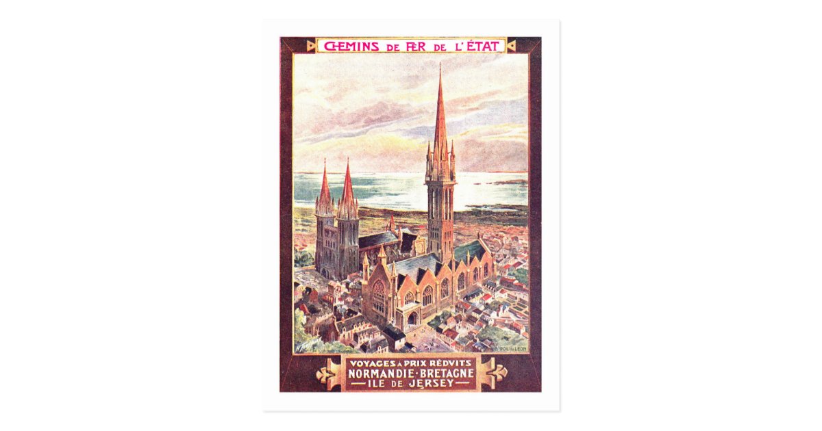 Vintage Travel Poster,Normandy Postcard | Zazzle.com