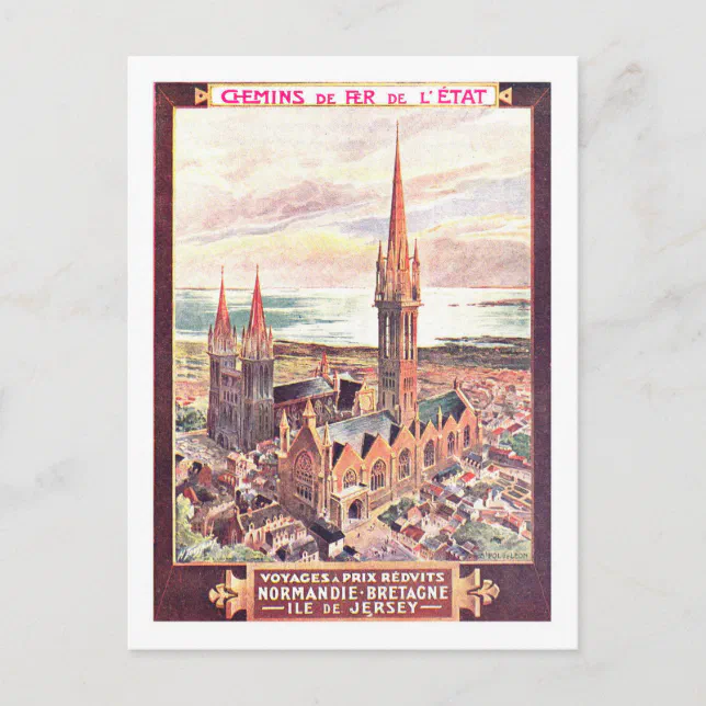 Vintage Travel Poster,Normandy Postcard | Zazzle