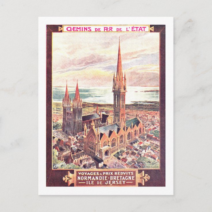 Vintage Travel Poster,Normandy Postcard | Zazzle