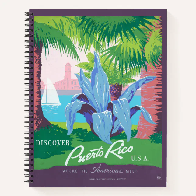 Vintage Travel Poster Promoting Puerto Rico 2 Notebook | Zazzle