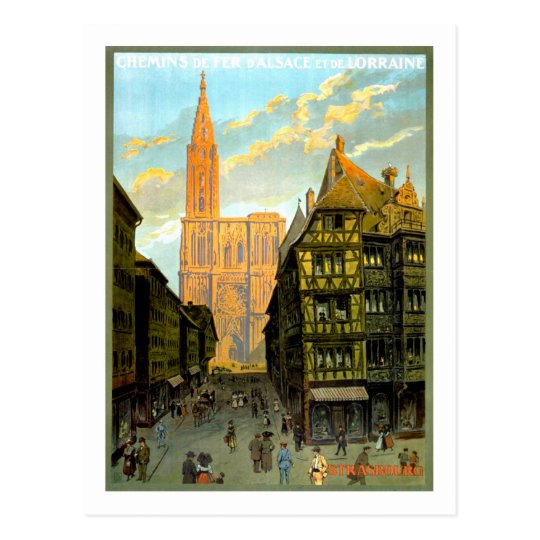 Vintage Travel Poster,Strasbourg Postcard | Zazzle.com