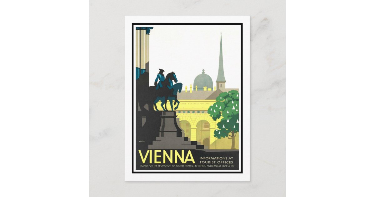Vintage Travel Poster,Vienna Postcard | Zazzle