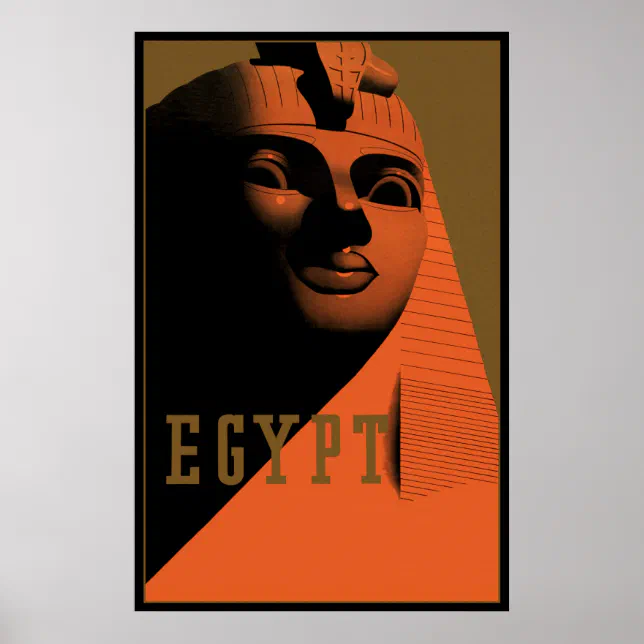Vintage Travel Poster with Sphinx, Egypt, Africa | Zazzle