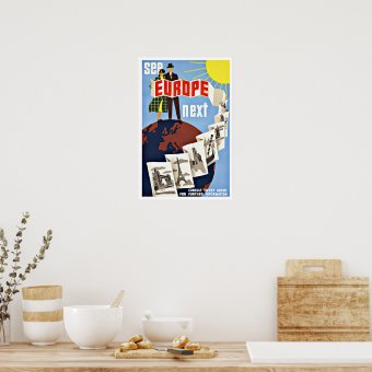 Vintage Travel See Europe Poster | Zazzle