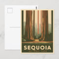 Vintage Travel Sequoia National Park California Postcard | Zazzle