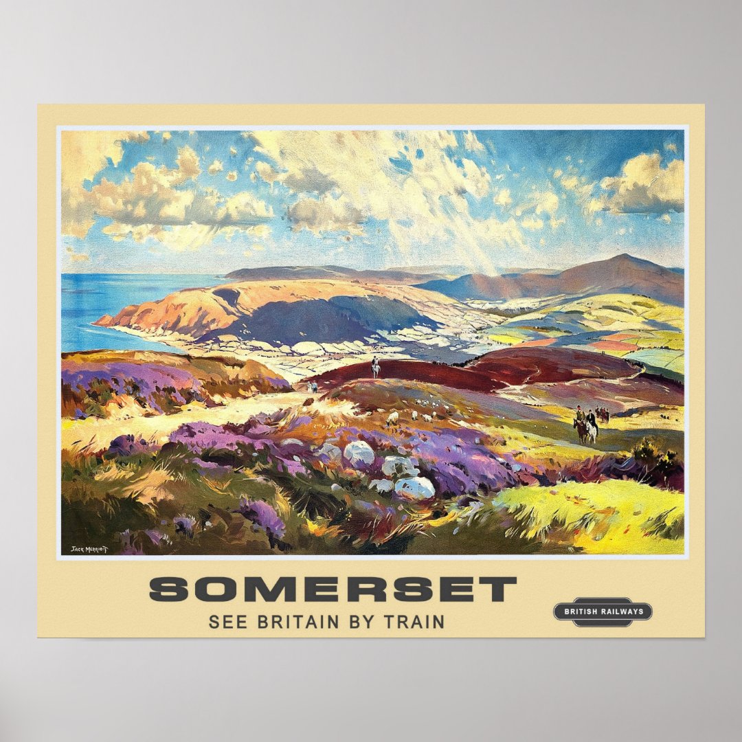 Vintage Travel,Somerset Poster | Zazzle