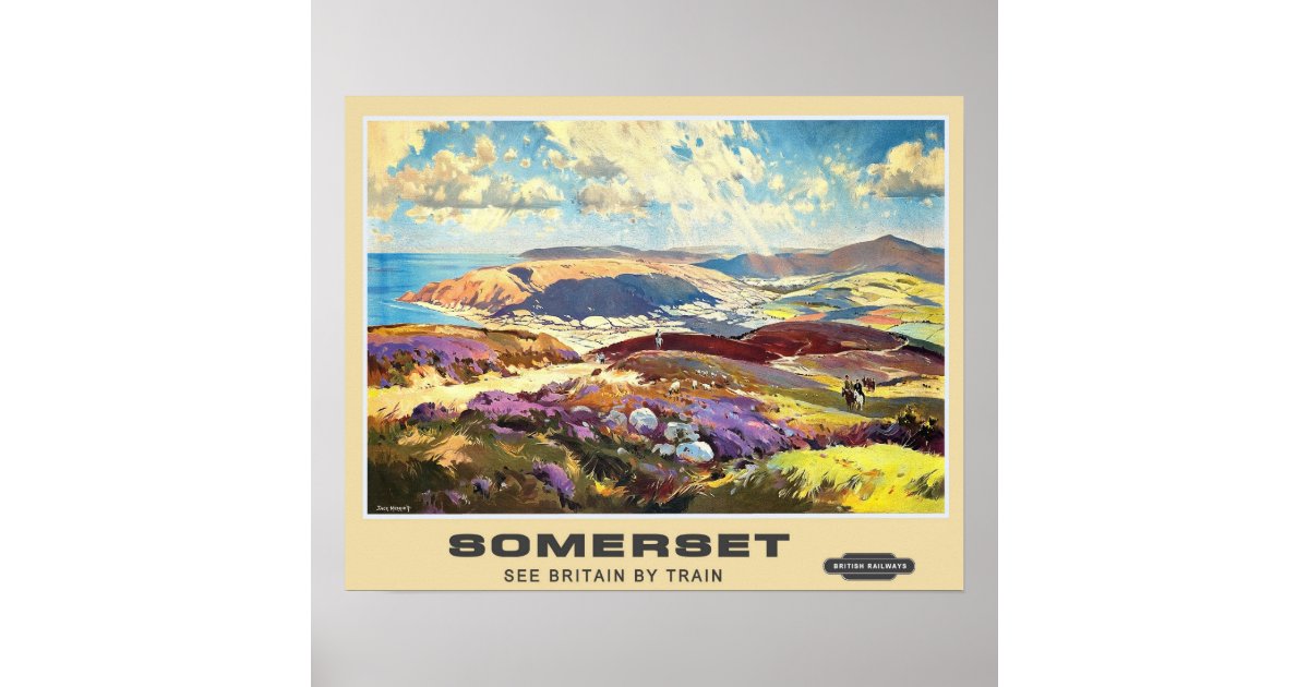 Vintage Travel,Somerset Poster | Zazzle