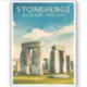 Vintage Travel Stonehenge England Retro Scenic Sticker | Zazzle