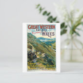 Vintage travel to Wales advert Postcard | Zazzle