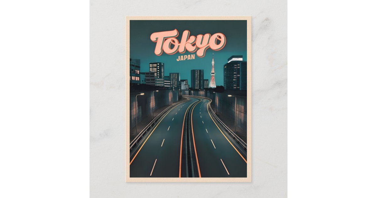 Vintage Travel Tokyo Japan Cityscape Retro Scenic Postcard | Zazzle