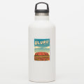 Vintage Travel Uluru Australia Retro Scenic Sticker | Zazzle