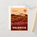 Vintage Travel Valencia Spain Retro Landscape Postcard | Zazzle