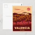 Vintage Travel Valencia Spain Retro Landscape Postcard | Zazzle