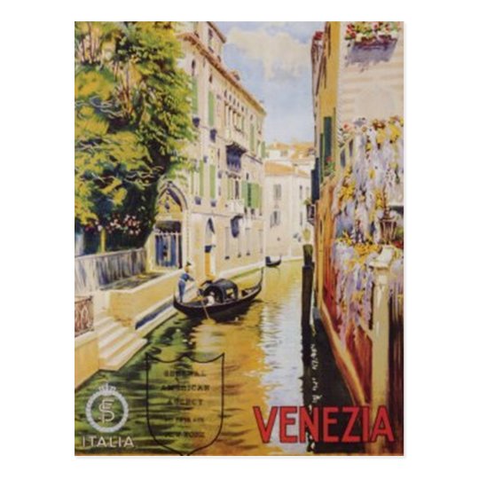 Vintage travel Venice, Italy - Postcard | Zazzle.com