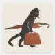 Vintage Travelling Black Cat Stickers | Zazzle